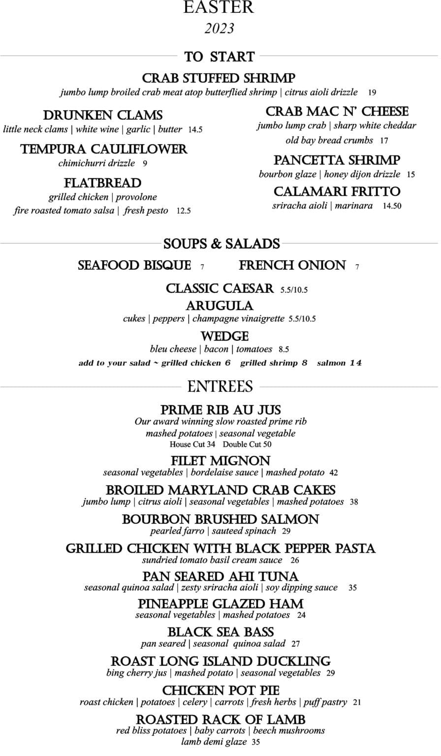 Menu - The Telford Inn