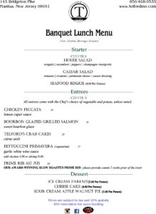 Banquets - The Telford Inn