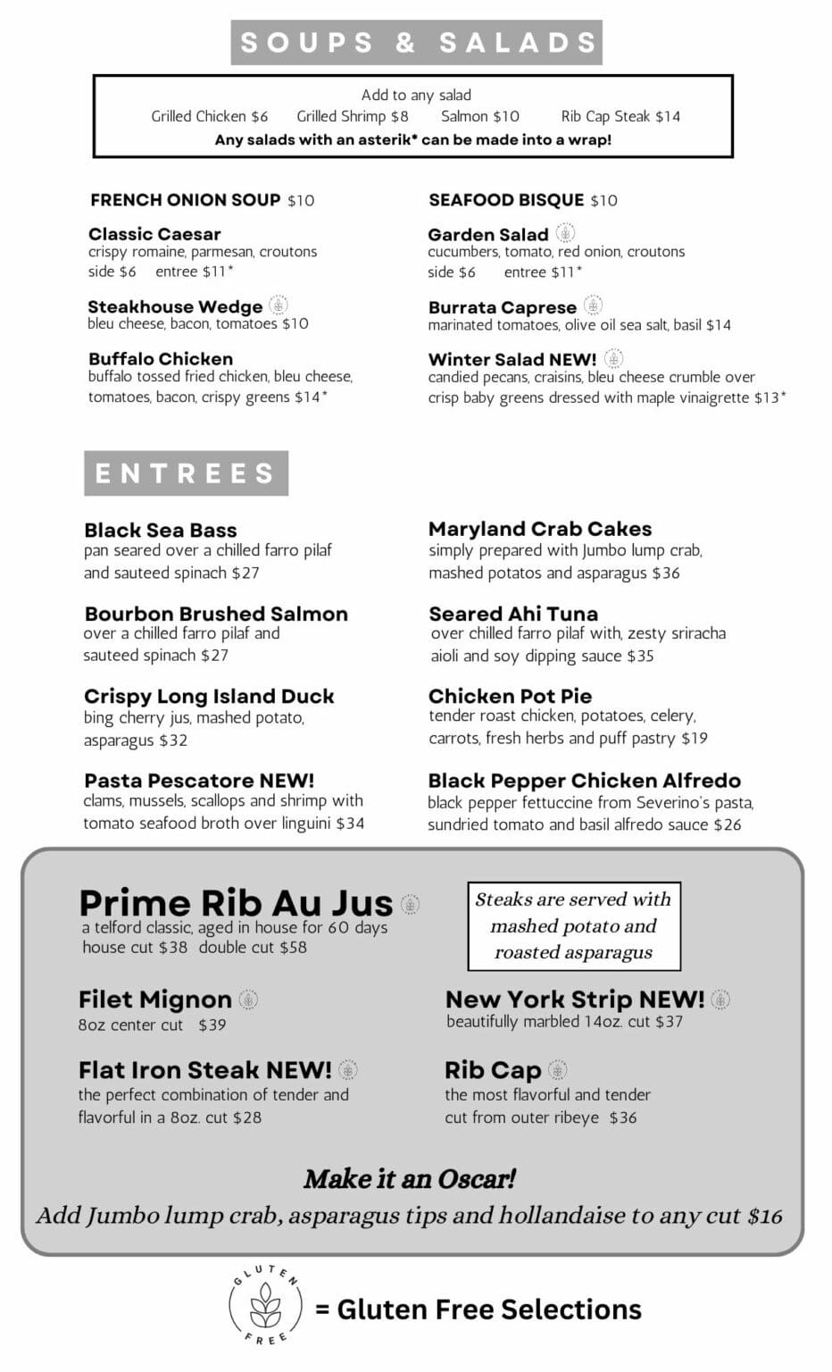 Dinner - The Telford Inn