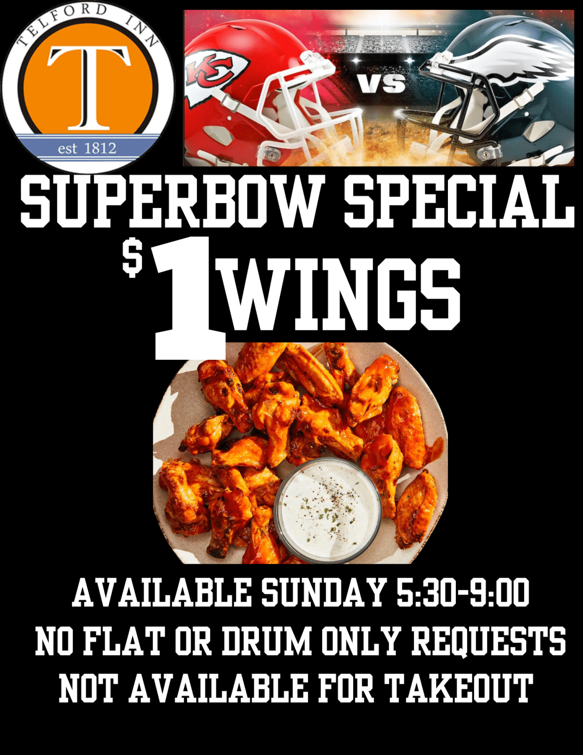 Super Bowl Special - The Telford Inn